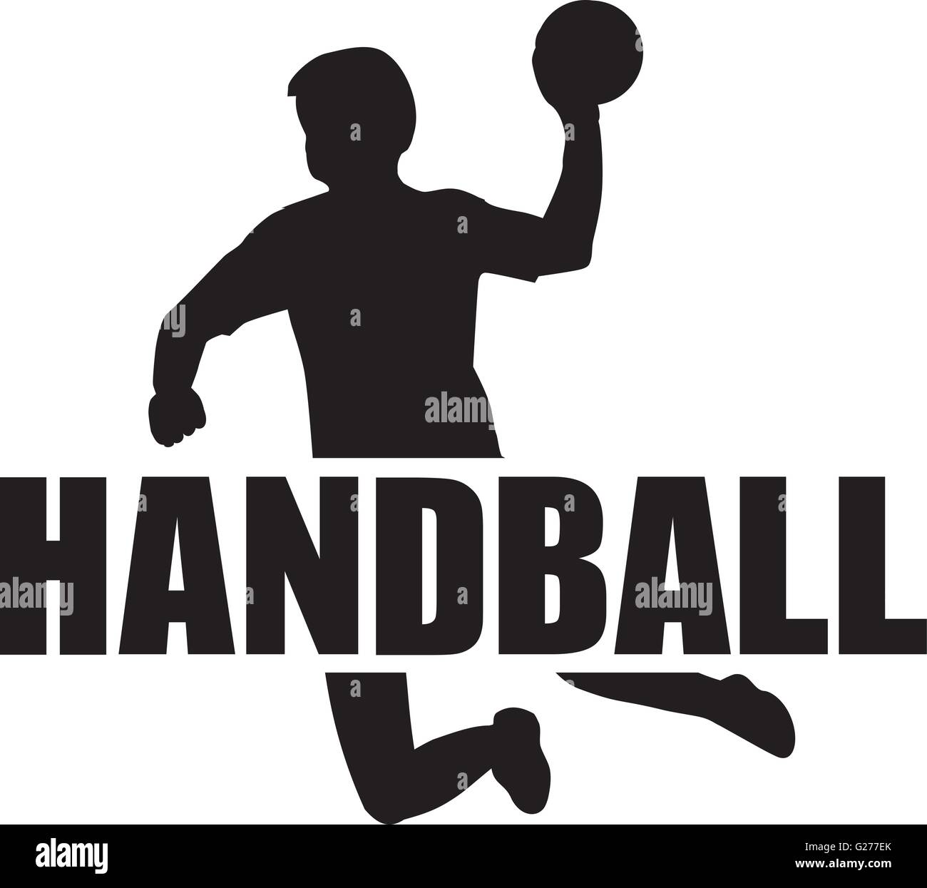 Handball Player Word Stock Vector Image & Art - Alamy