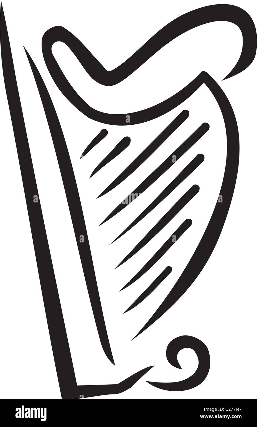 Harp sketch style Stock Vector Image & Art - Alamy