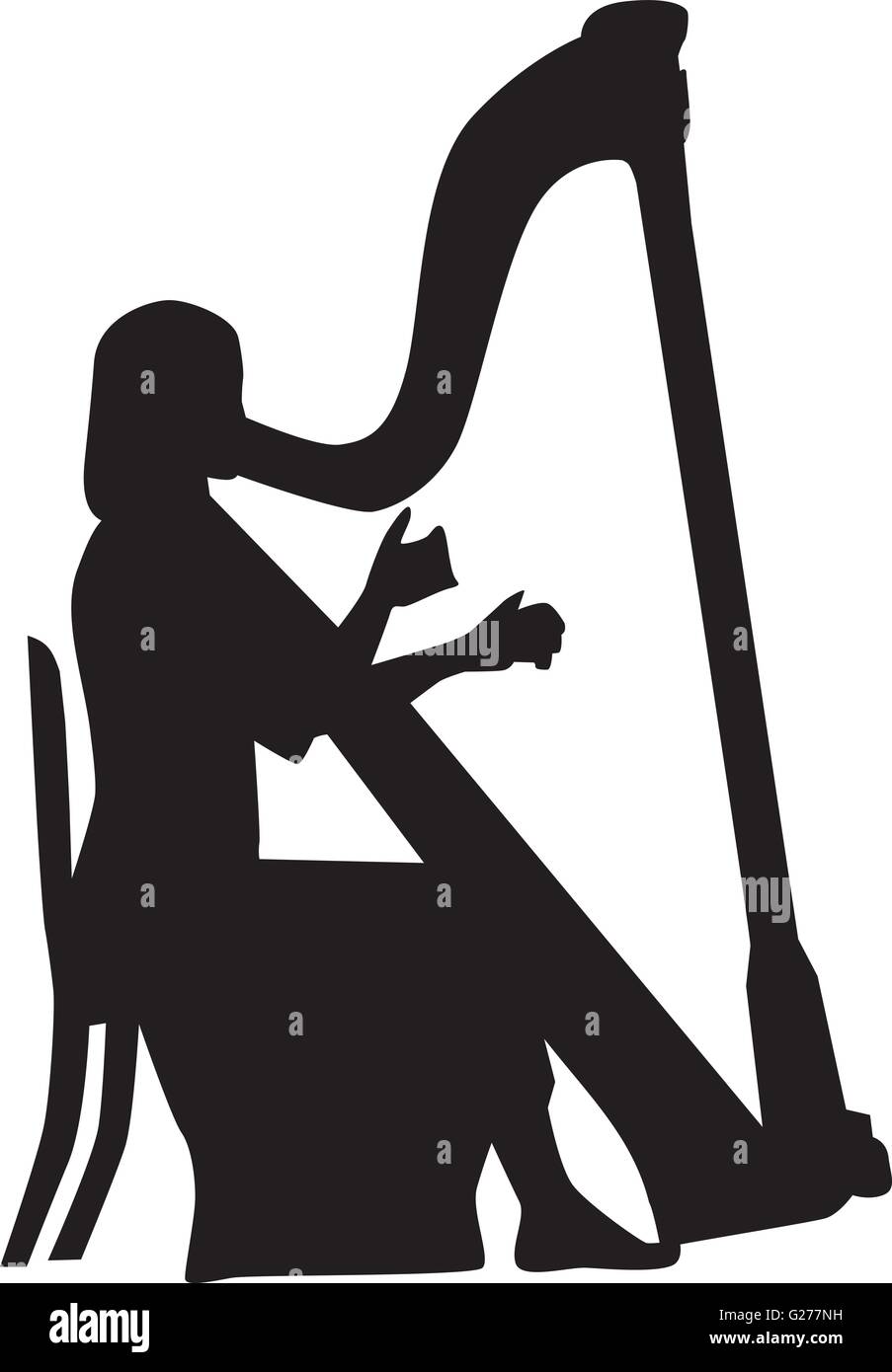 The harp player Stock Vector Images - Alamy