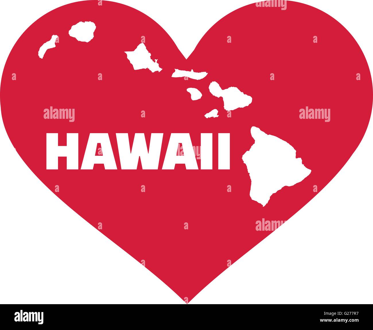 Kauai island map hawaii Stock Vector Images - Alamy