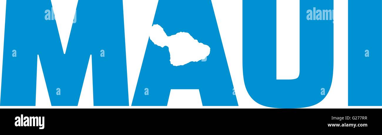 Maui map vector vectors hi-res stock photography and images - Alamy