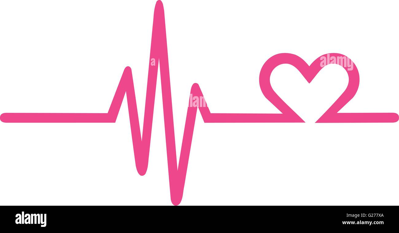 Heartbeat graph with heart Stock Vector Image & Art - Alamy