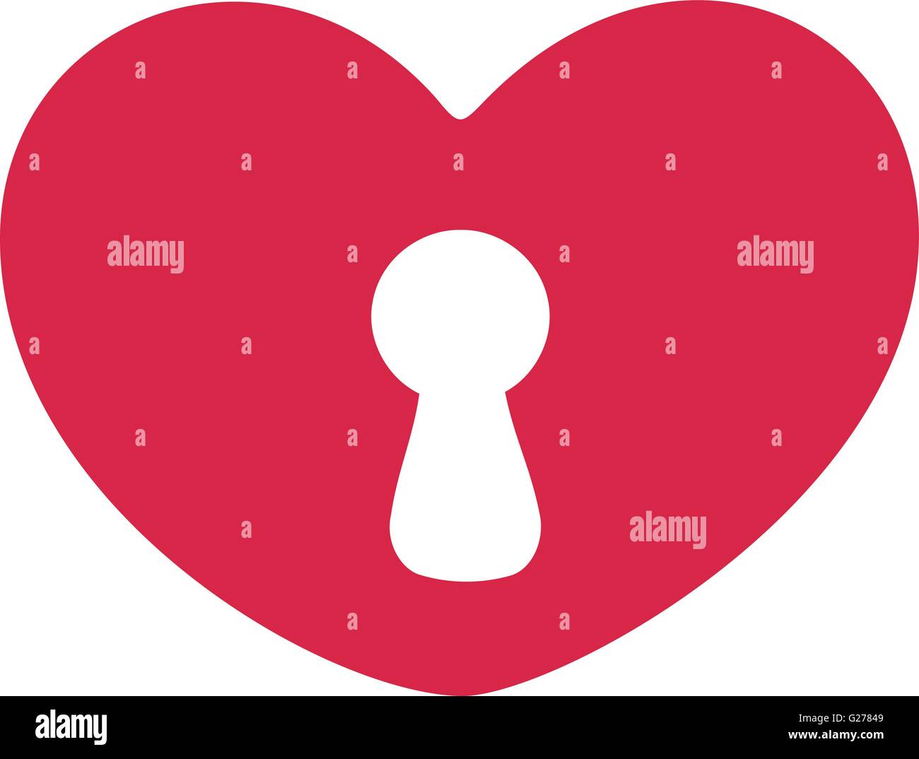 Heart with keyhole Stock Vector Image & Art - Alamy