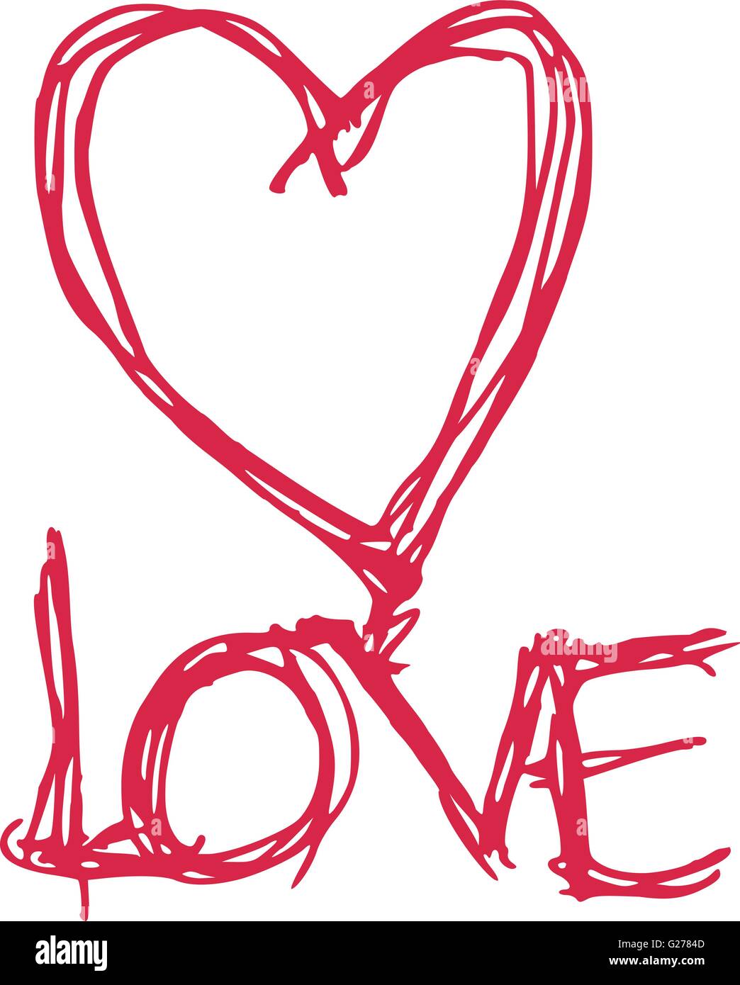 Handwritten love Stock Vector Images - Alamy