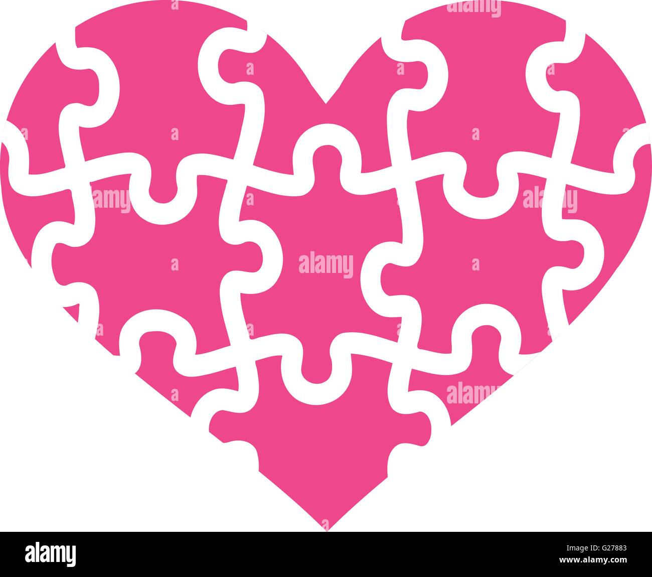 Puzzle heart Stock Vector Images - Alamy
