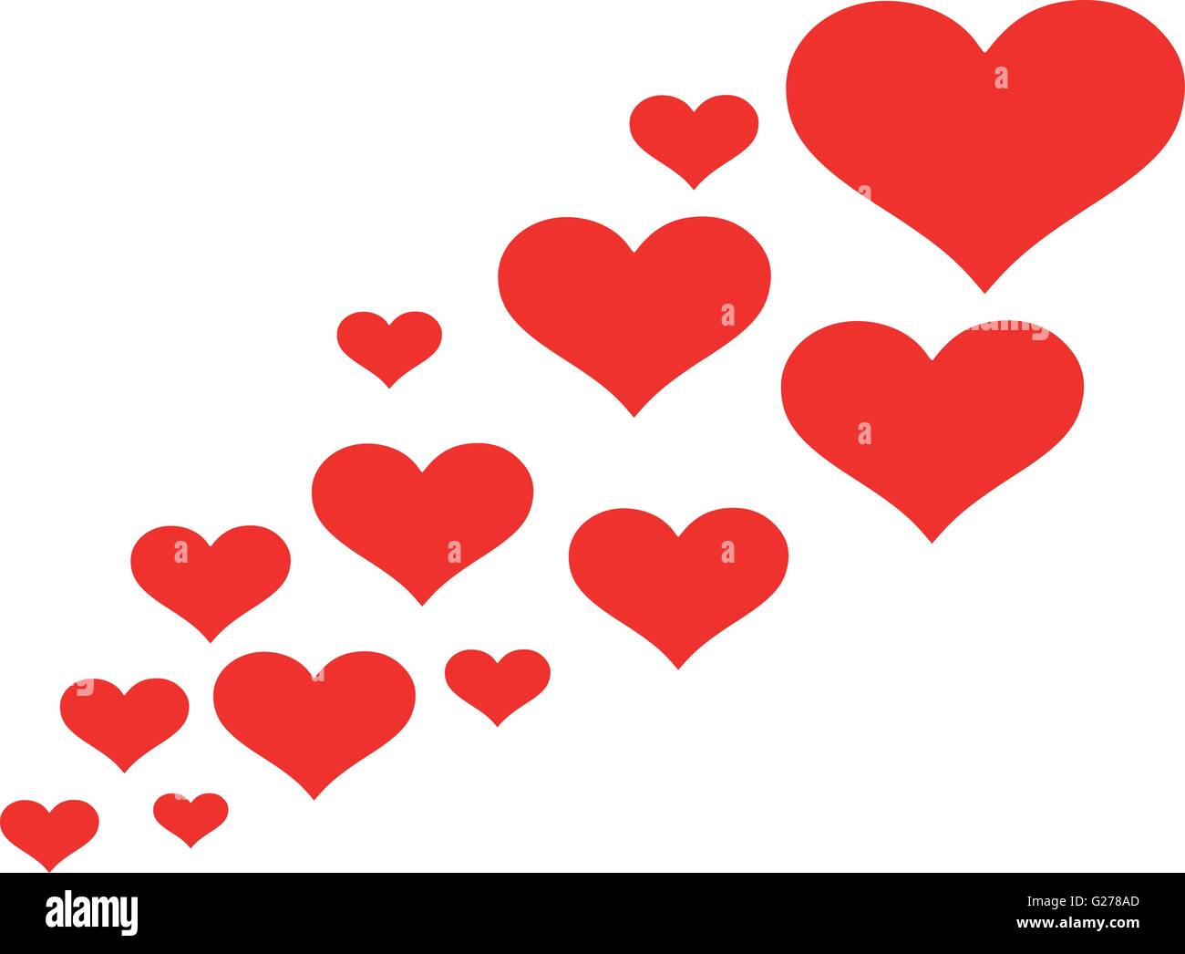 Flying hearts Stock Vector Images - Alamy