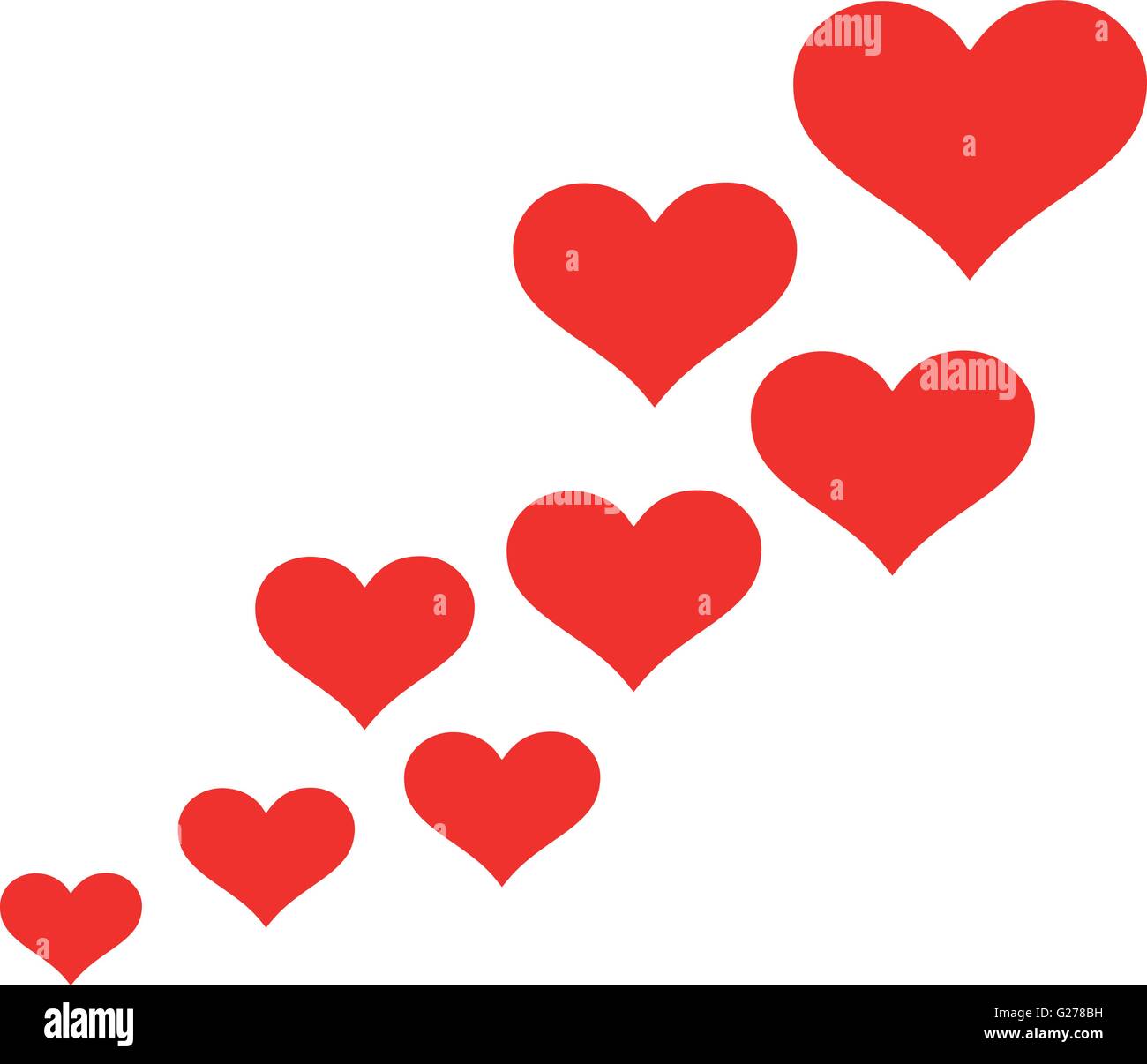 Heart logo with flying hearts Stock Vector Image & Art - Alamy