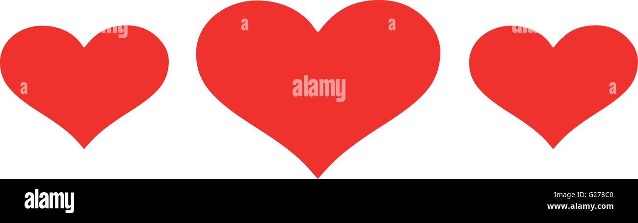 Heart emblem with three hearts Stock Vector Image & Art - Alamy