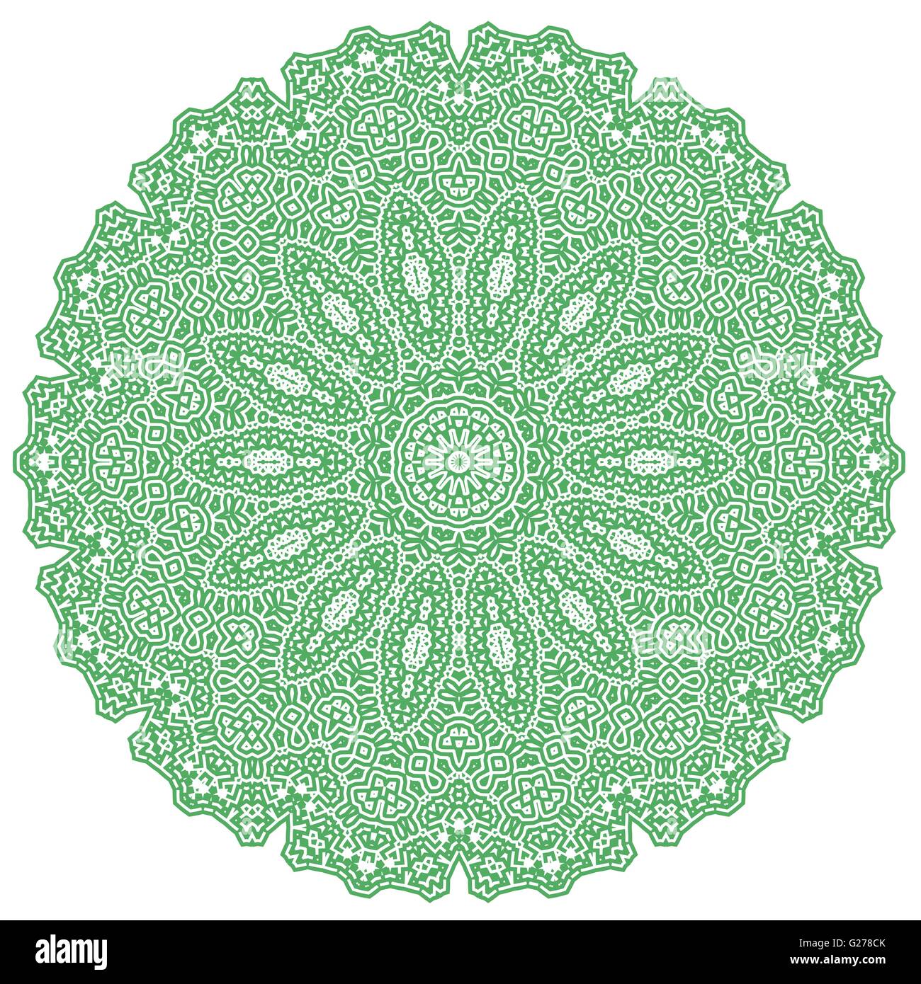 Green Mandala Isolated Stock Vector Image & Art - Alamy