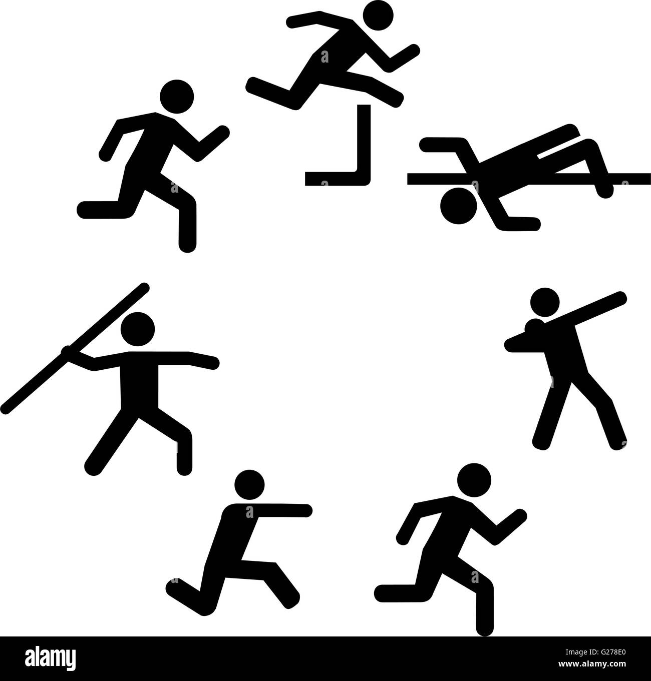 Long jump competition in Stock Vector Images - Alamy