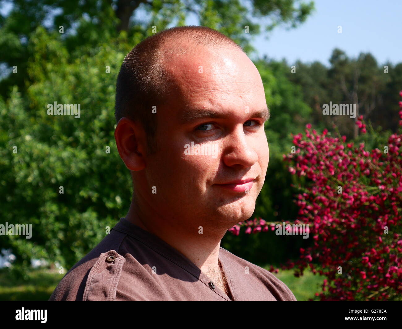 A man in the garden Stock Photo - Alamy