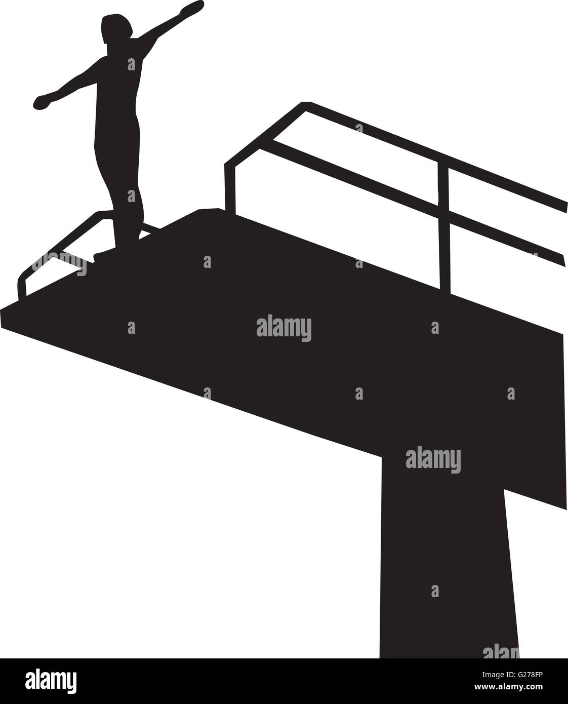 Springboard Diver Outline