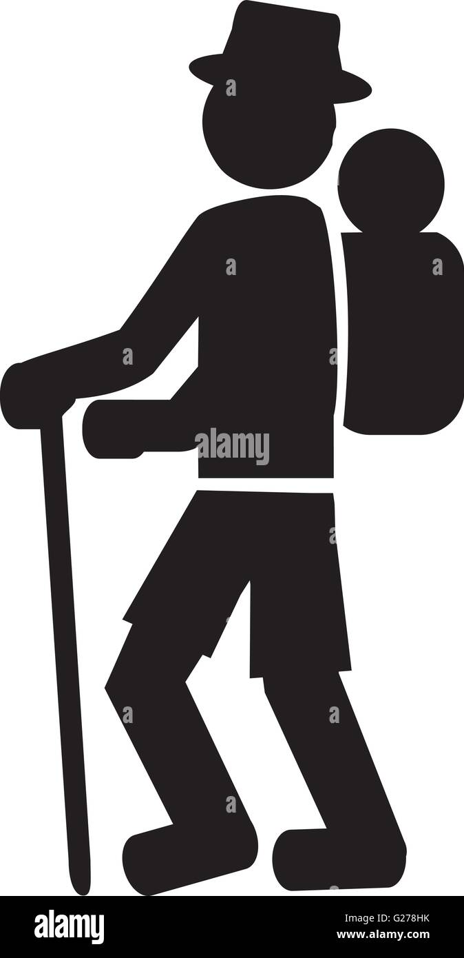 Hiking walking trail Stock Vector Images - Alamy