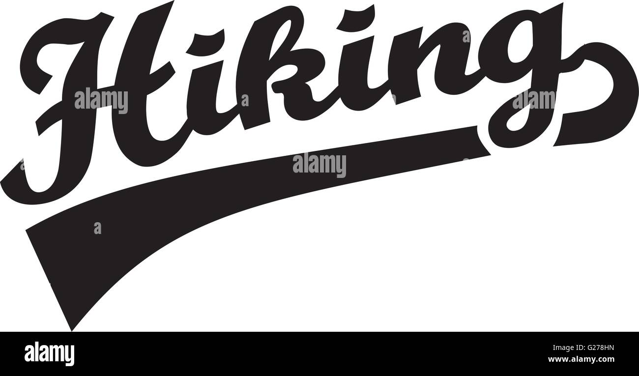 Hiking text font Stock Vector Image & Art - Alamy