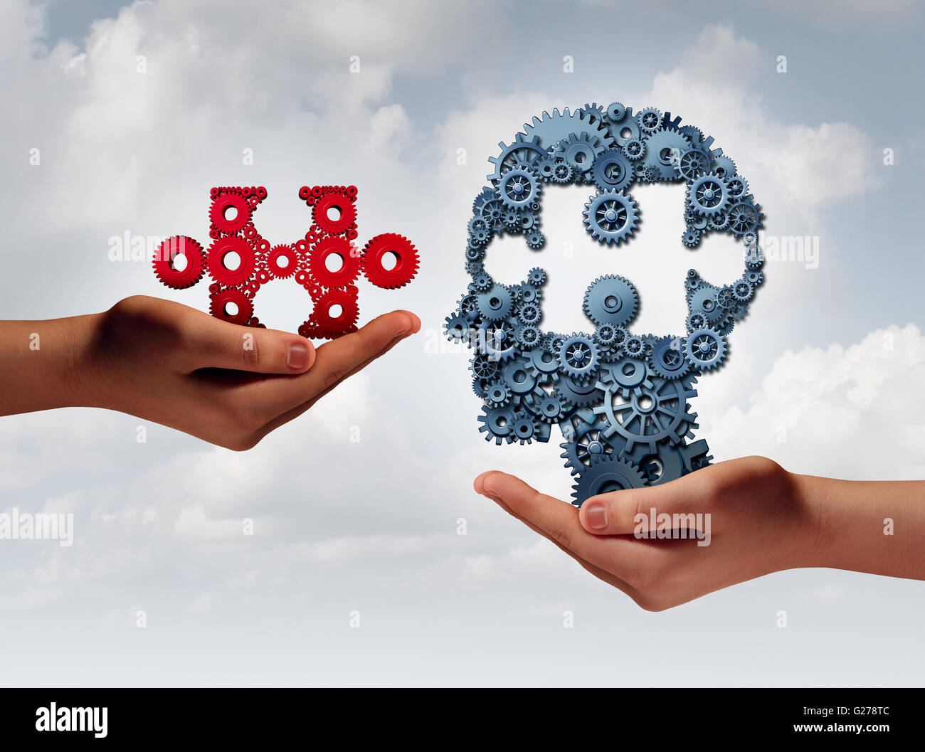 Concept of business training and skill development symbol as human ...