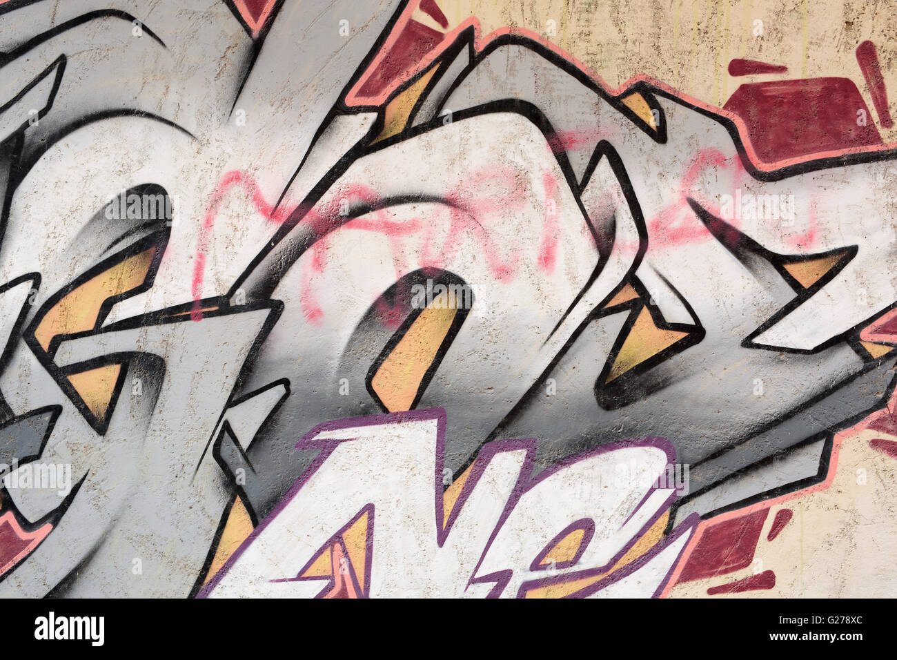 abstract graffiti painted on a wall of a building Stock Photo - Alamy