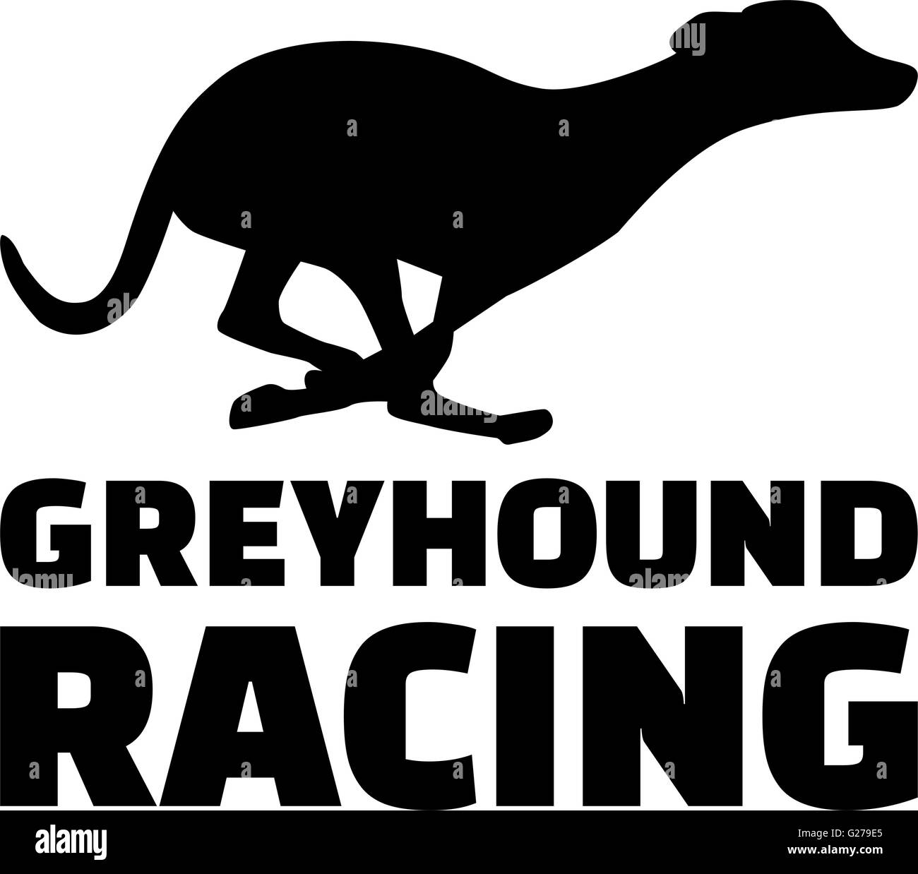 Greyhound Dog Racing Stock Vector Image & Art - Alamy