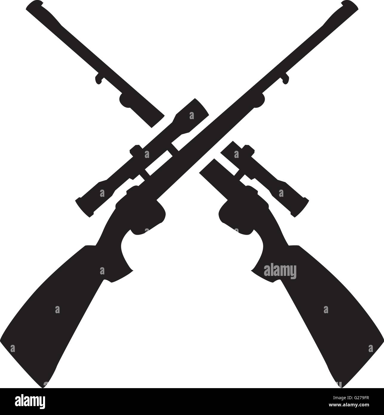 Hunting rifle crossed Stock Vector Image & Art - Alamy