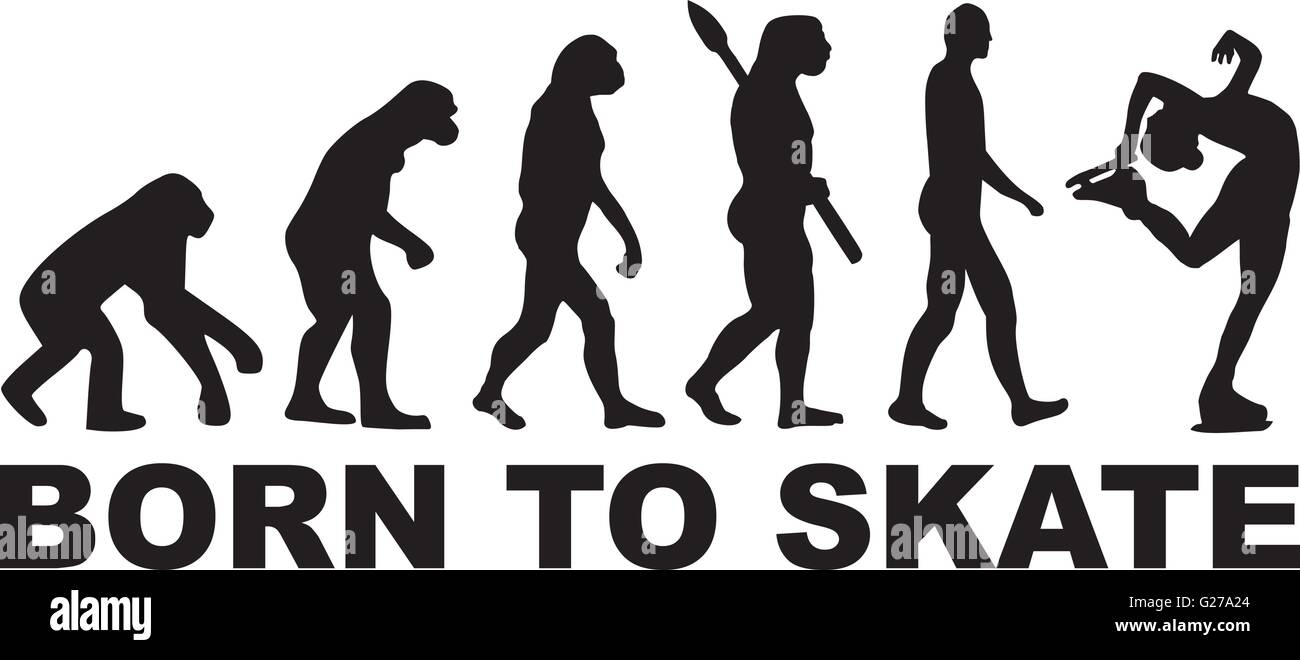 Figure Skating Evolution Born to Stock Vector Image & Art - Alamy