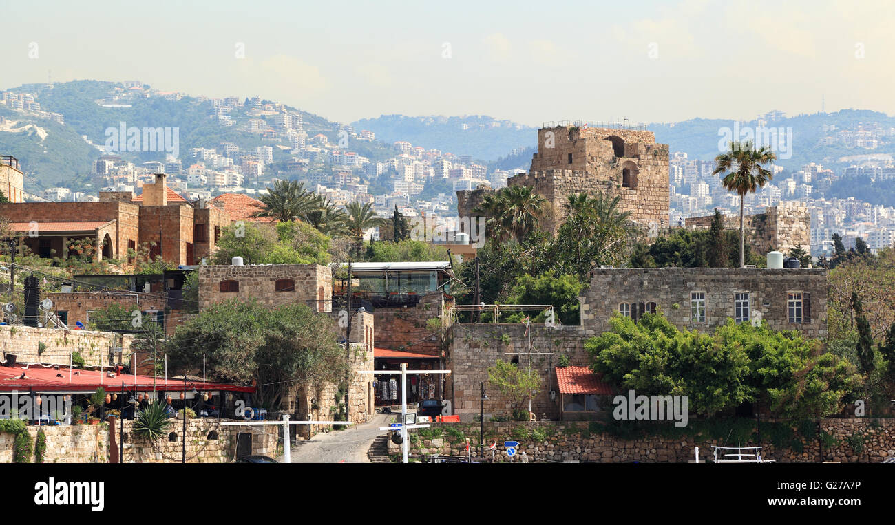 Byblos Town with Crusader Fortress Stock Photo - Alamy