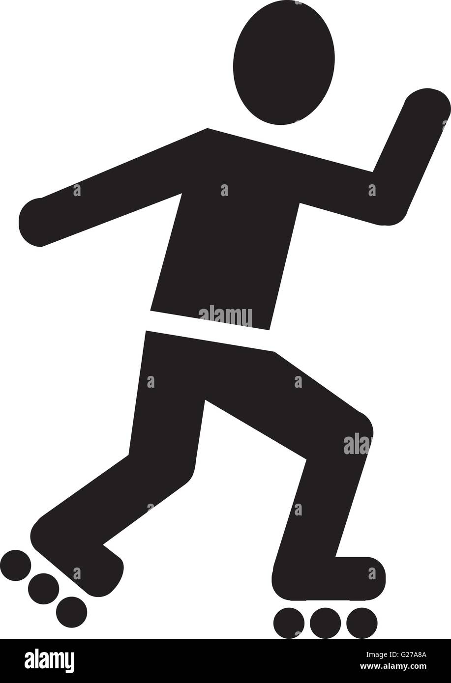 Roller Skates Pictogram Stock Vector Image & Art - Alamy