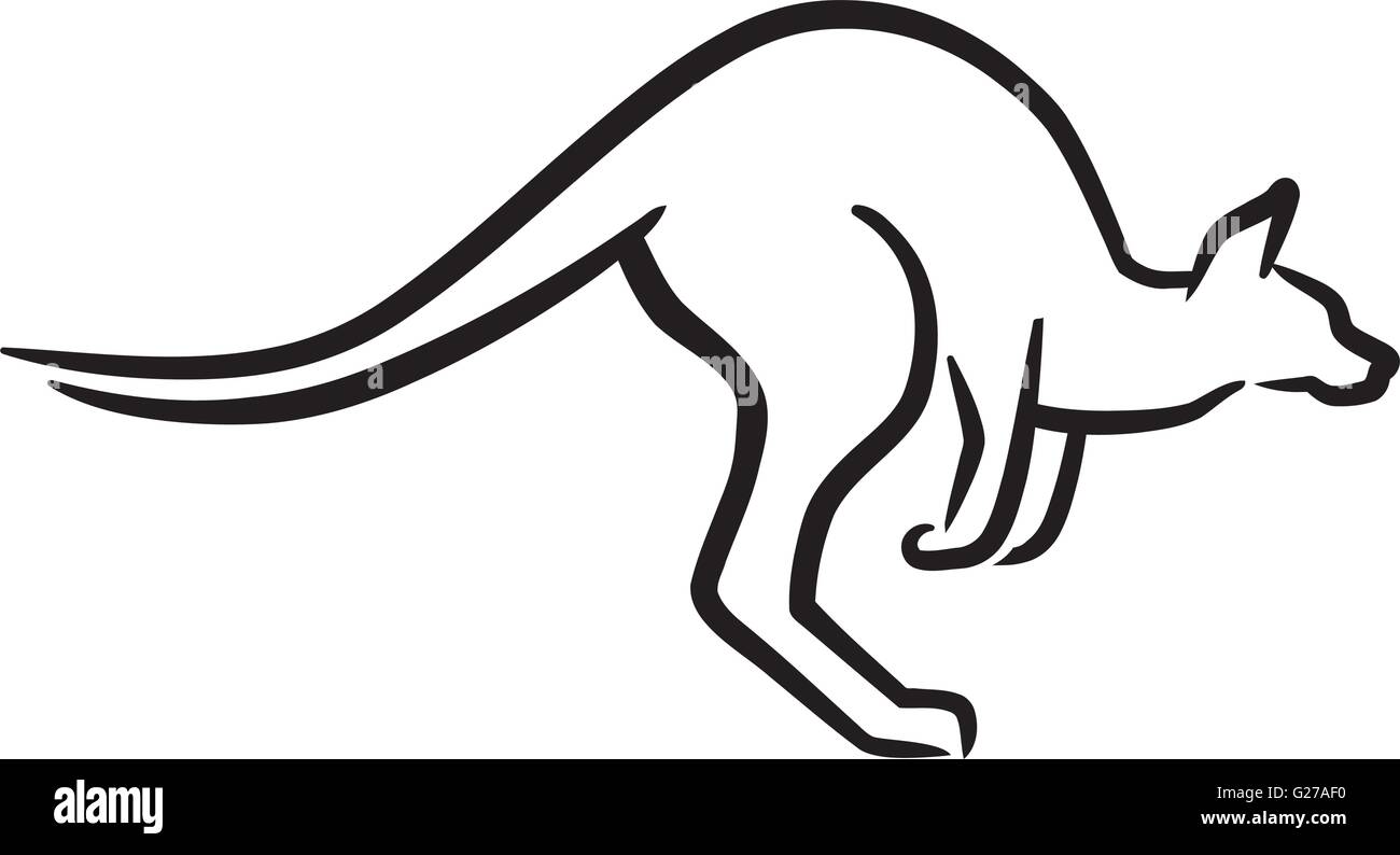 Kangaroo hand drawn Stock Vector Image & Art - Alamy