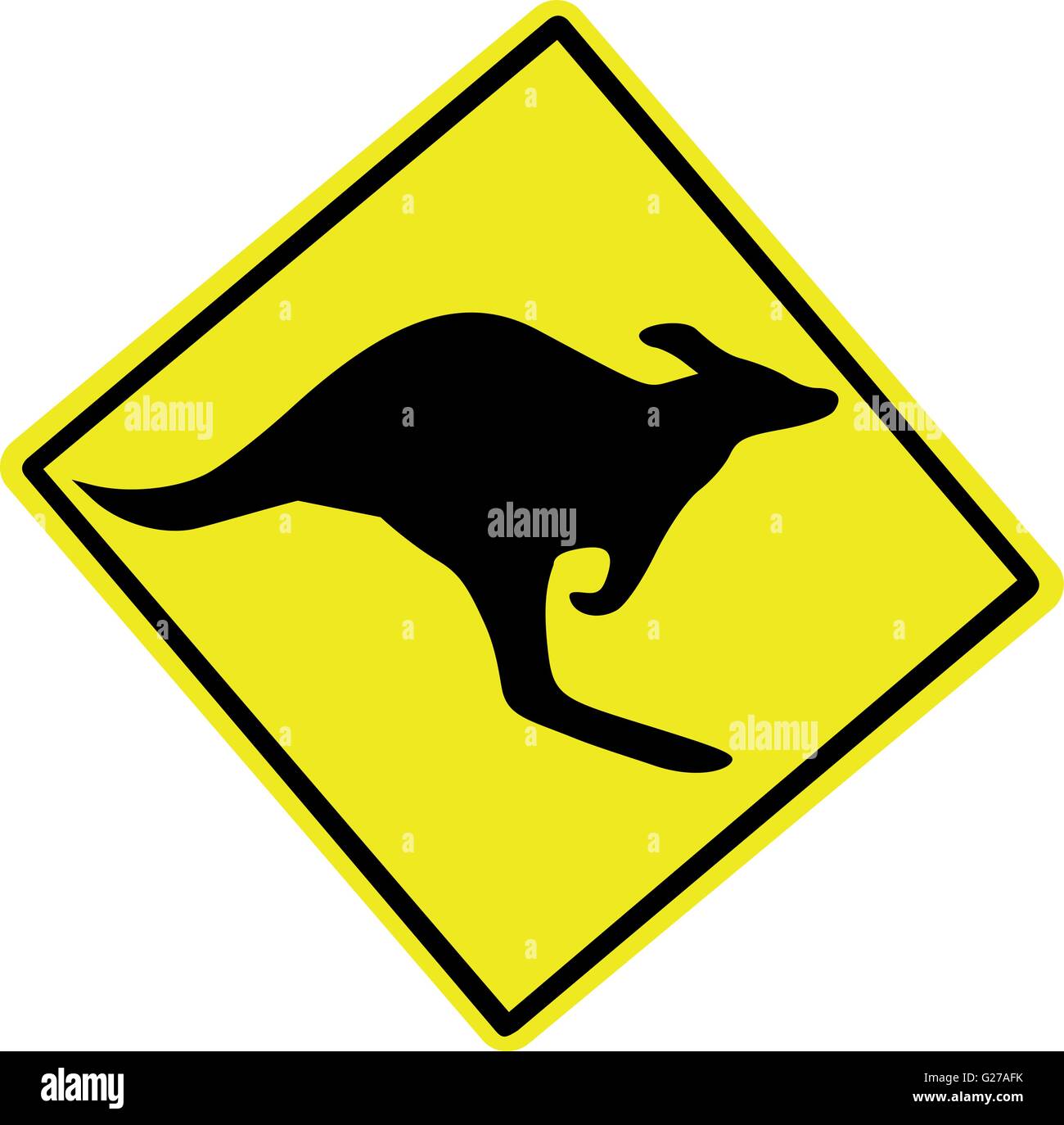 Kangaroo sign outback Stock Vector Images - Alamy