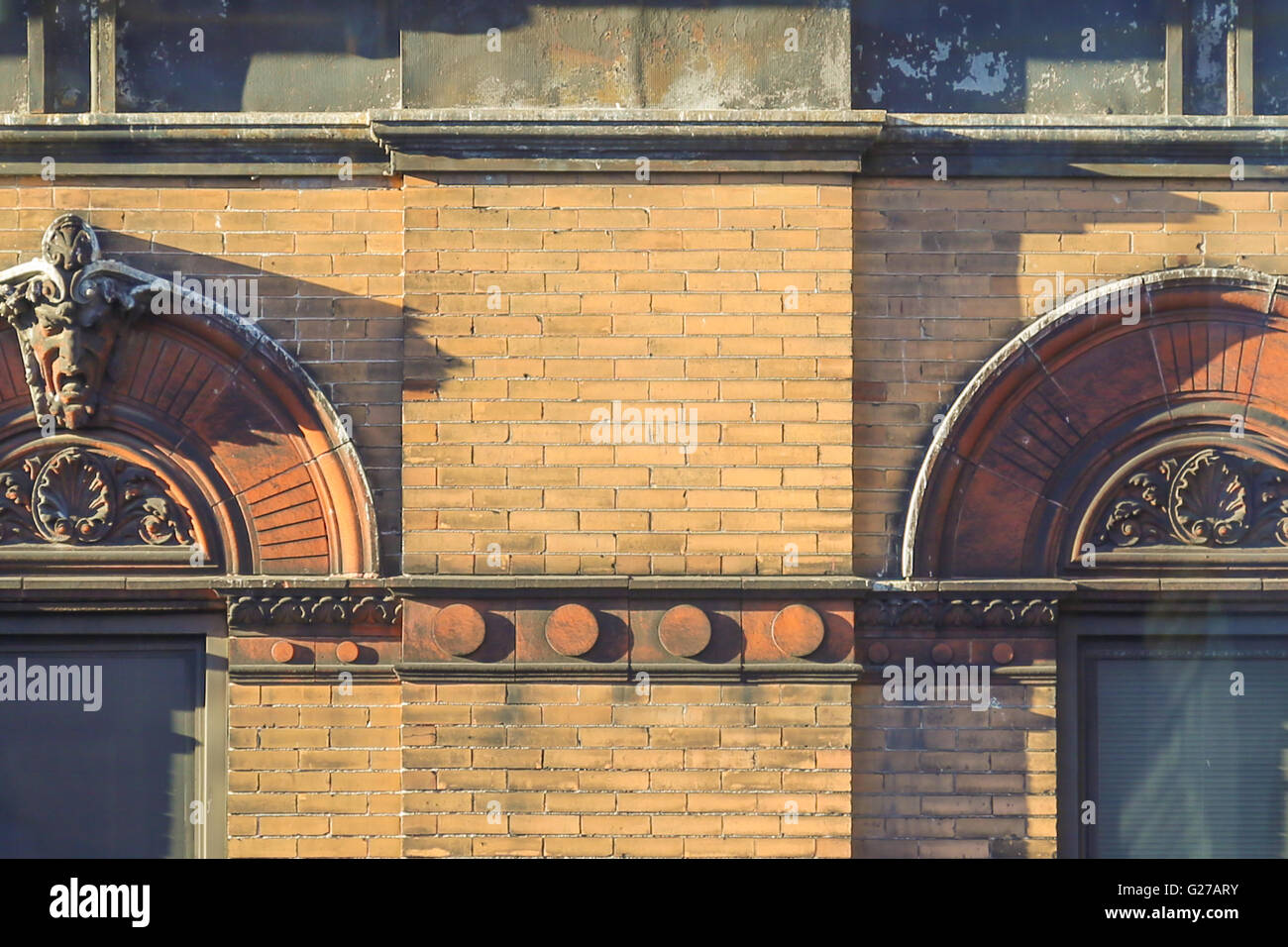 a detail of an NYC apartment's fourth story exterior wall, including ...