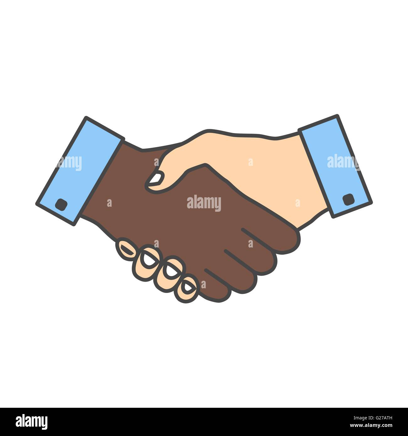 Handshake icon colored Stock Vector Image & Art - Alamy