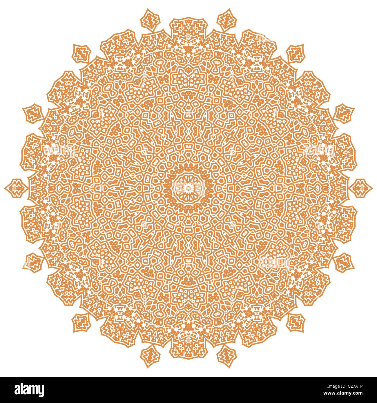 Orange Mandala Isolated Stock Vector Image & Art - Alamy