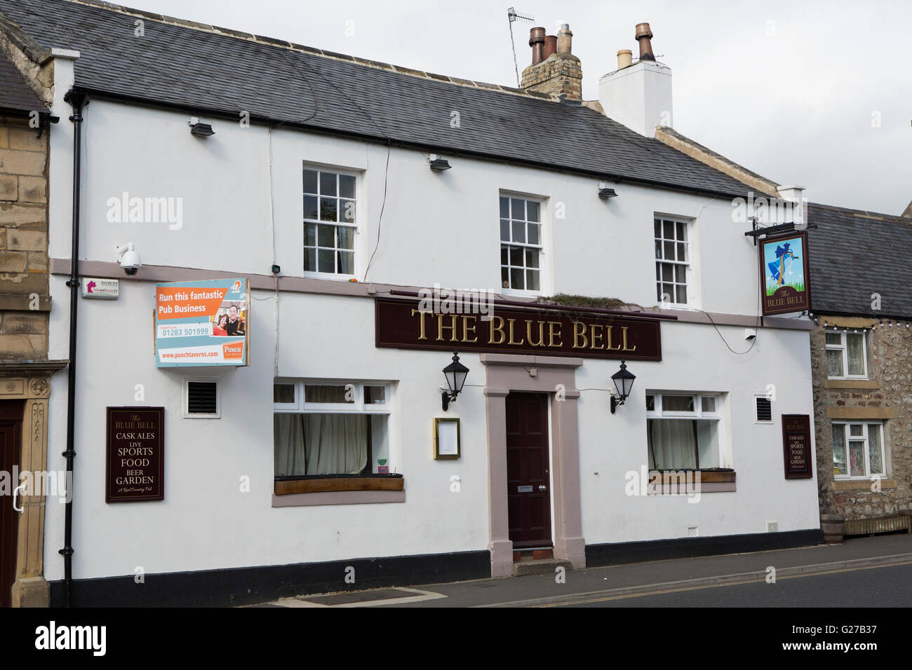 The Blue Bell pub in Corbridge, England. The town stands in the country ...