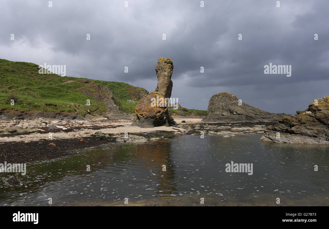 The Rock and Spindle rock formation Fife Scotland May 2016 Stock Photo ...
