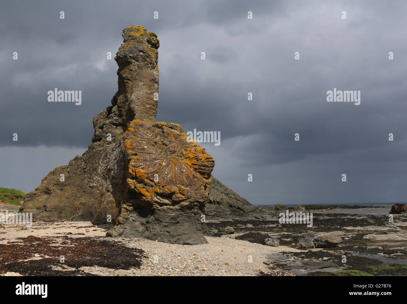 The Rock and Spindle rock formation Fife Scotland May 2016 Stock Photo ...