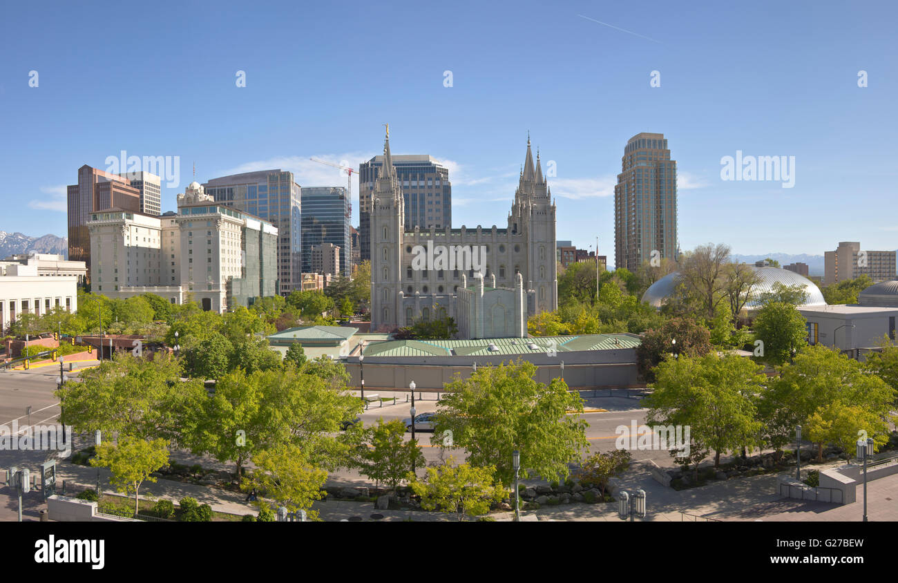 Salt Lake city Utah downtown architecture and landmarks Stock Photo - Alamy