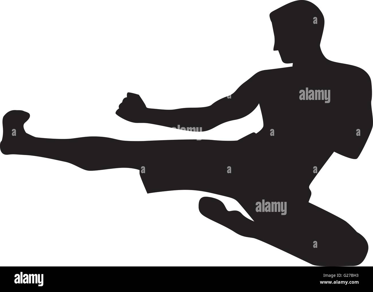 Karate fighting kick Stock Vector Image & Art - Alamy