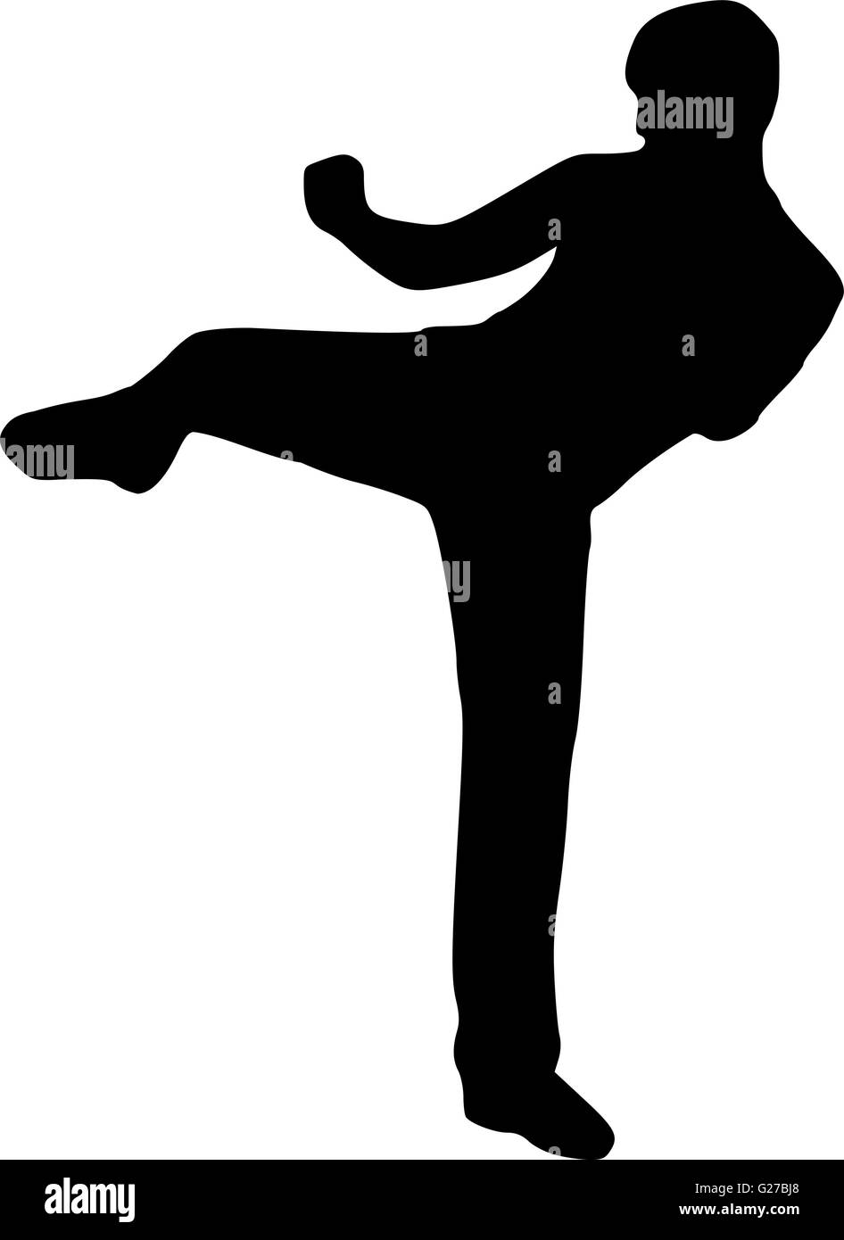 Karate kick fighting Stock Vector Image & Art - Alamy