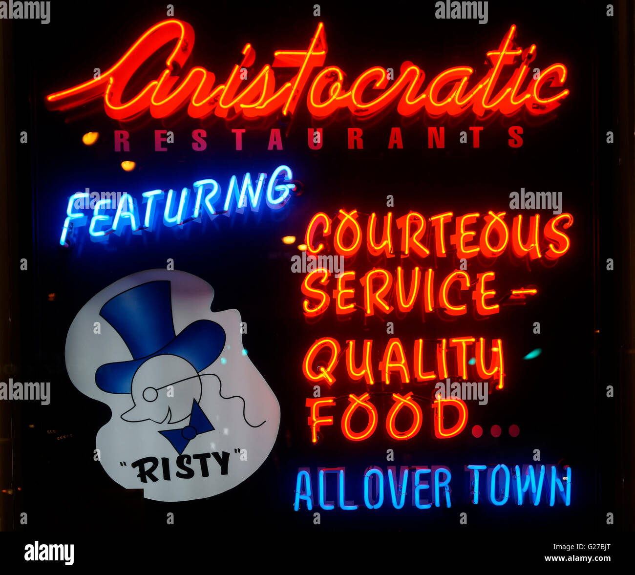 Retro neon signs hi-res stock photography and images - Alamy