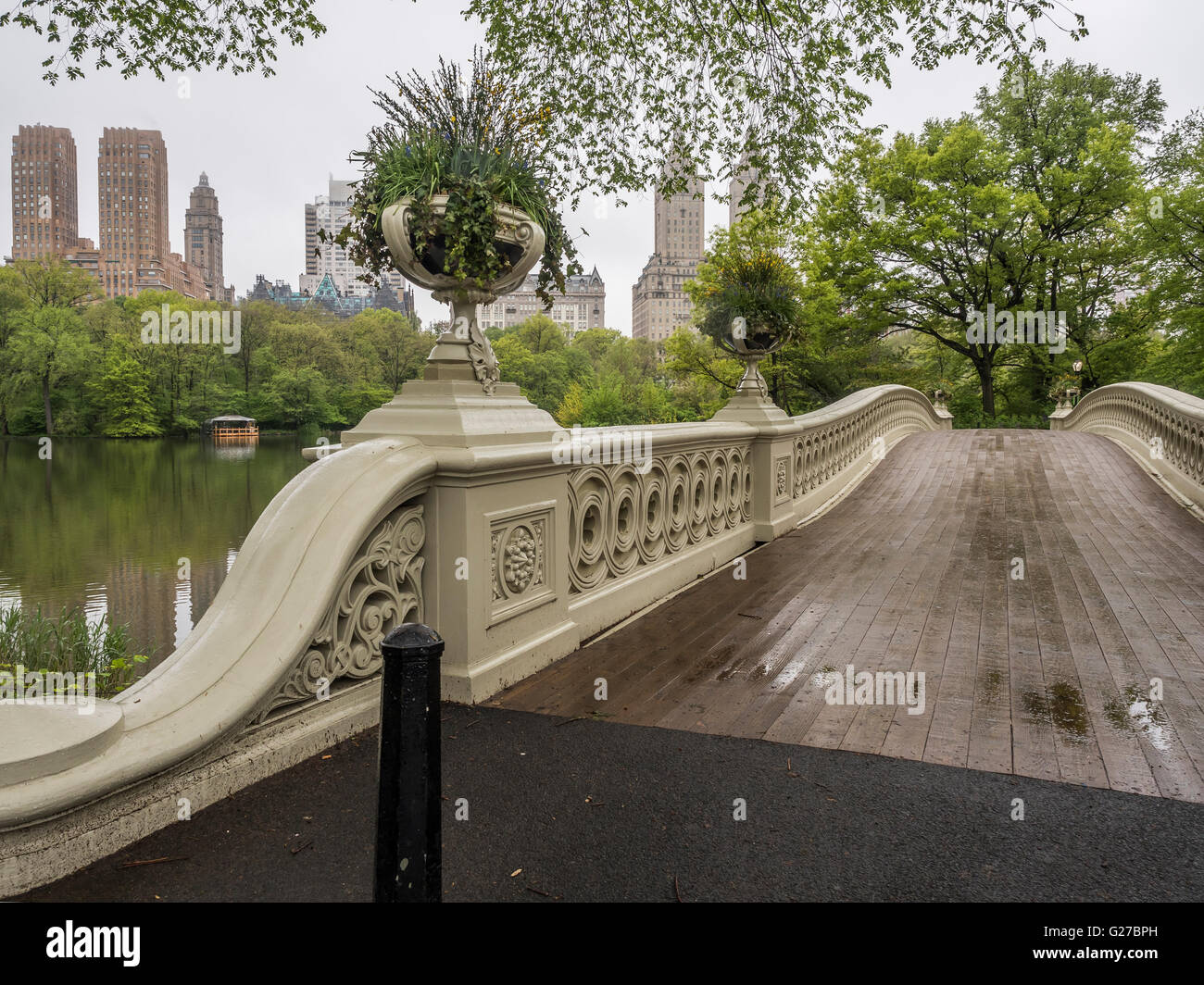 The Bow Bridge is a cast iron bridge located in Central Park, New York ...