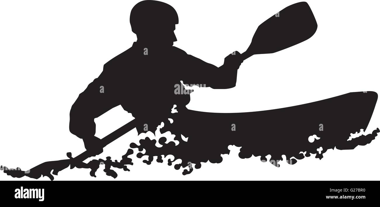 Kayaker in the water Stock Vector Images - Alamy