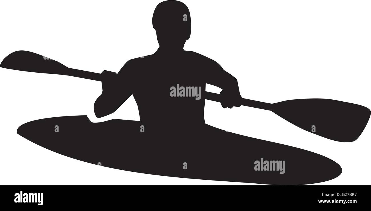 Kayaker paddle Stock Vector Images - Alamy