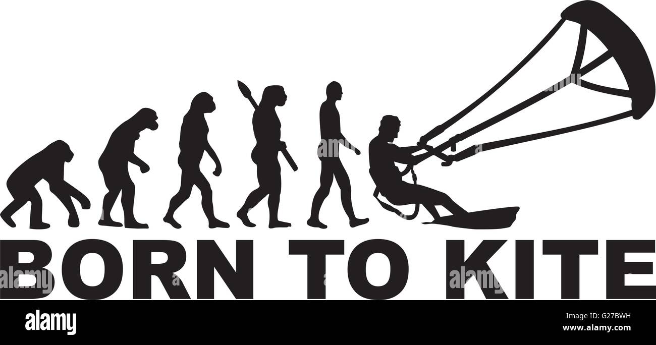 Born to kite evolution Stock Vector Image & Art - Alamy
