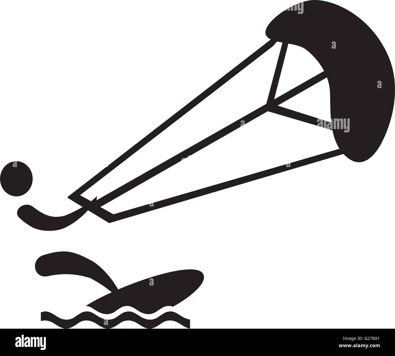 Kitesurf competition Stock Vector Images - Alamy