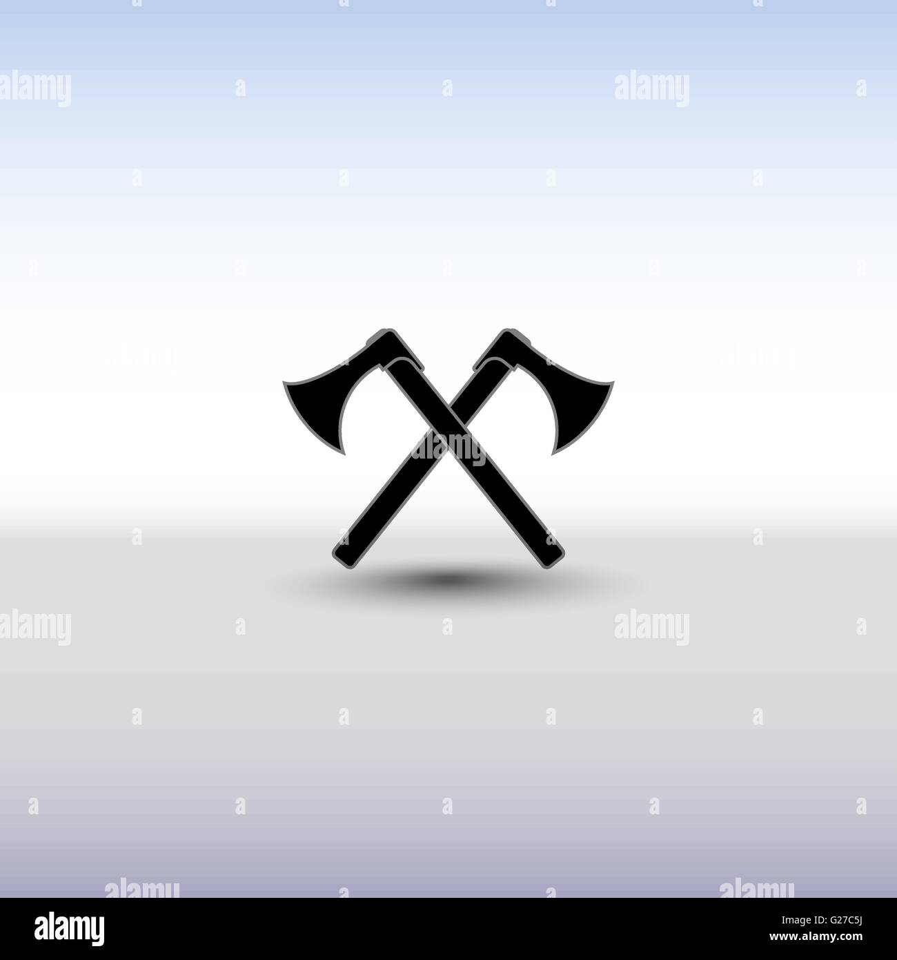 Crossed battle axes icon. Vector battle axe. Battle axe icon with ...