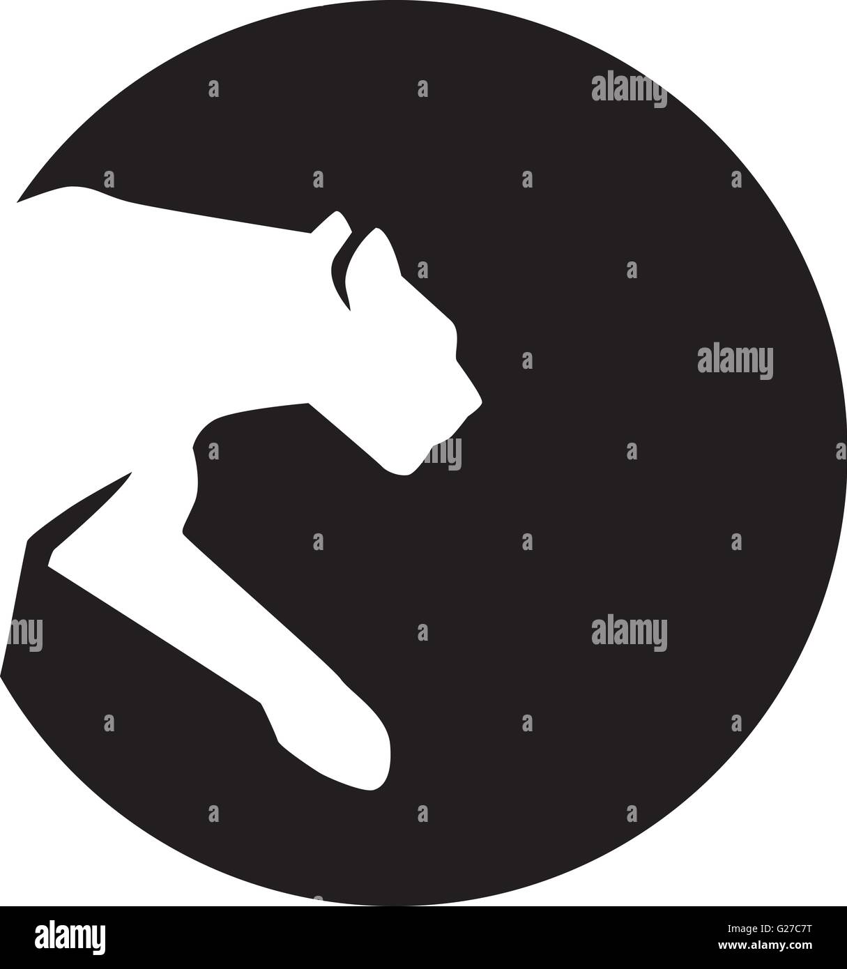 Leopard panther in front of moon Stock Vector Image & Art - Alamy