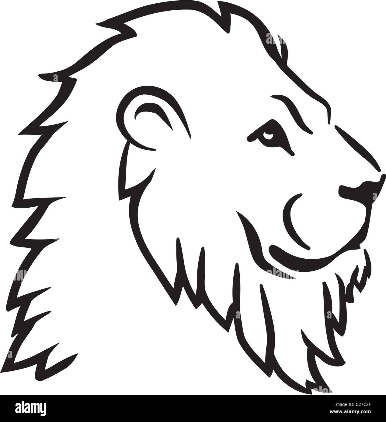 Lion head side Stock Vector Image & Art - Alamy