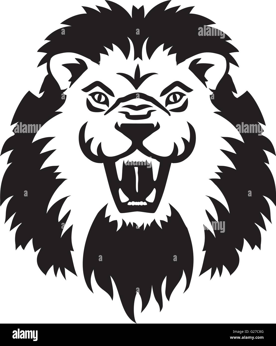 Lion head growling Stock Vector Image & Art - Alamy