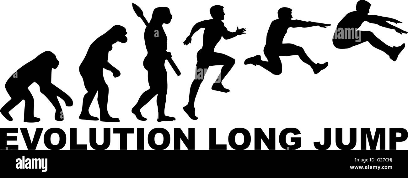 Long Jump evolution Stock Vector Image & Art - Alamy