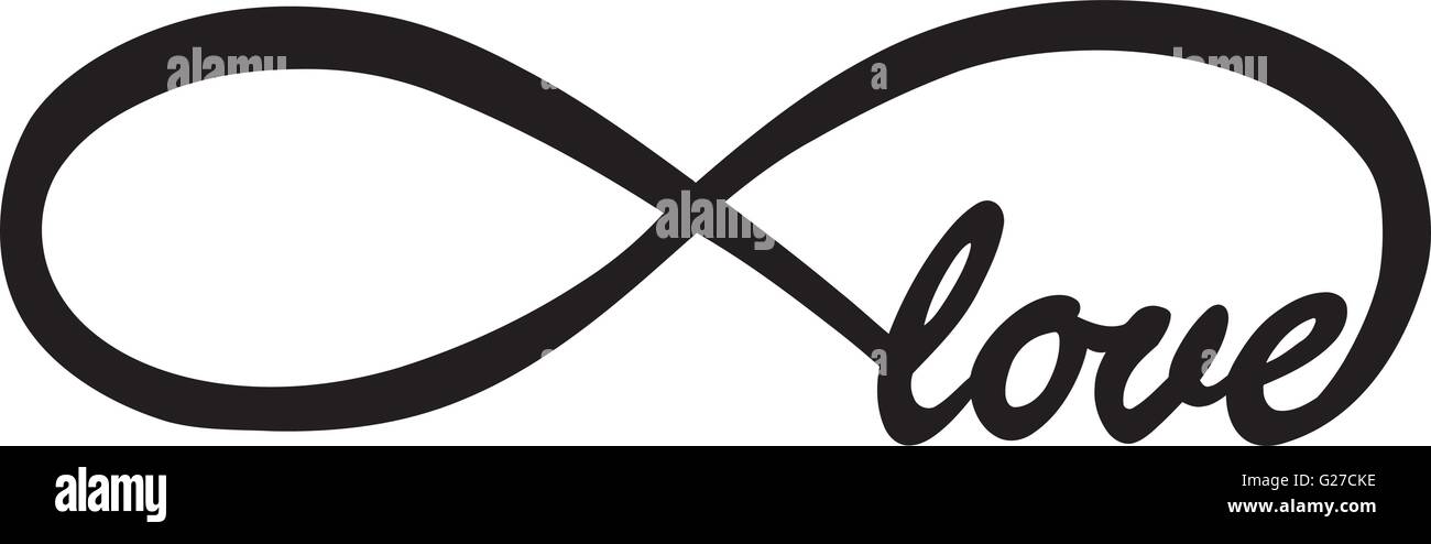 Endless love with infinity sign Stock Vector Image & Art - Alamy