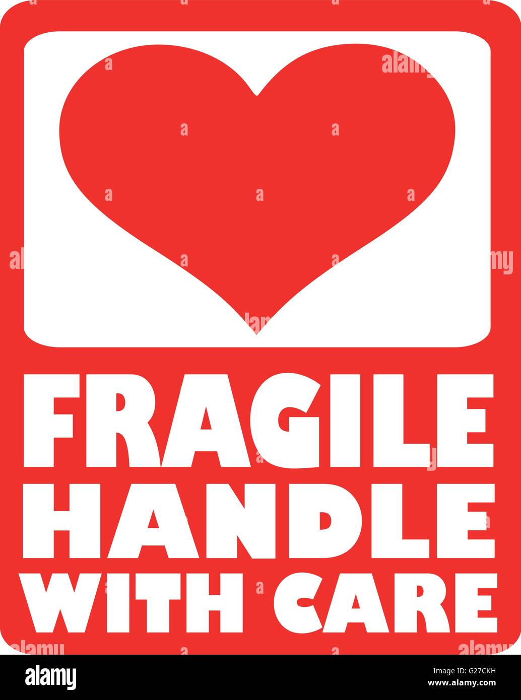 Heart - fragile handle with care Stock Vector Image & Art - Alamy