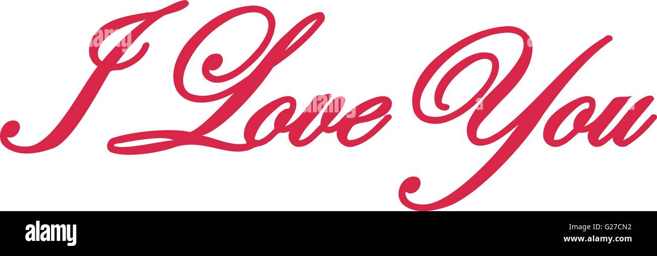 I love you lettering Stock Vector Image & Art - Alamy